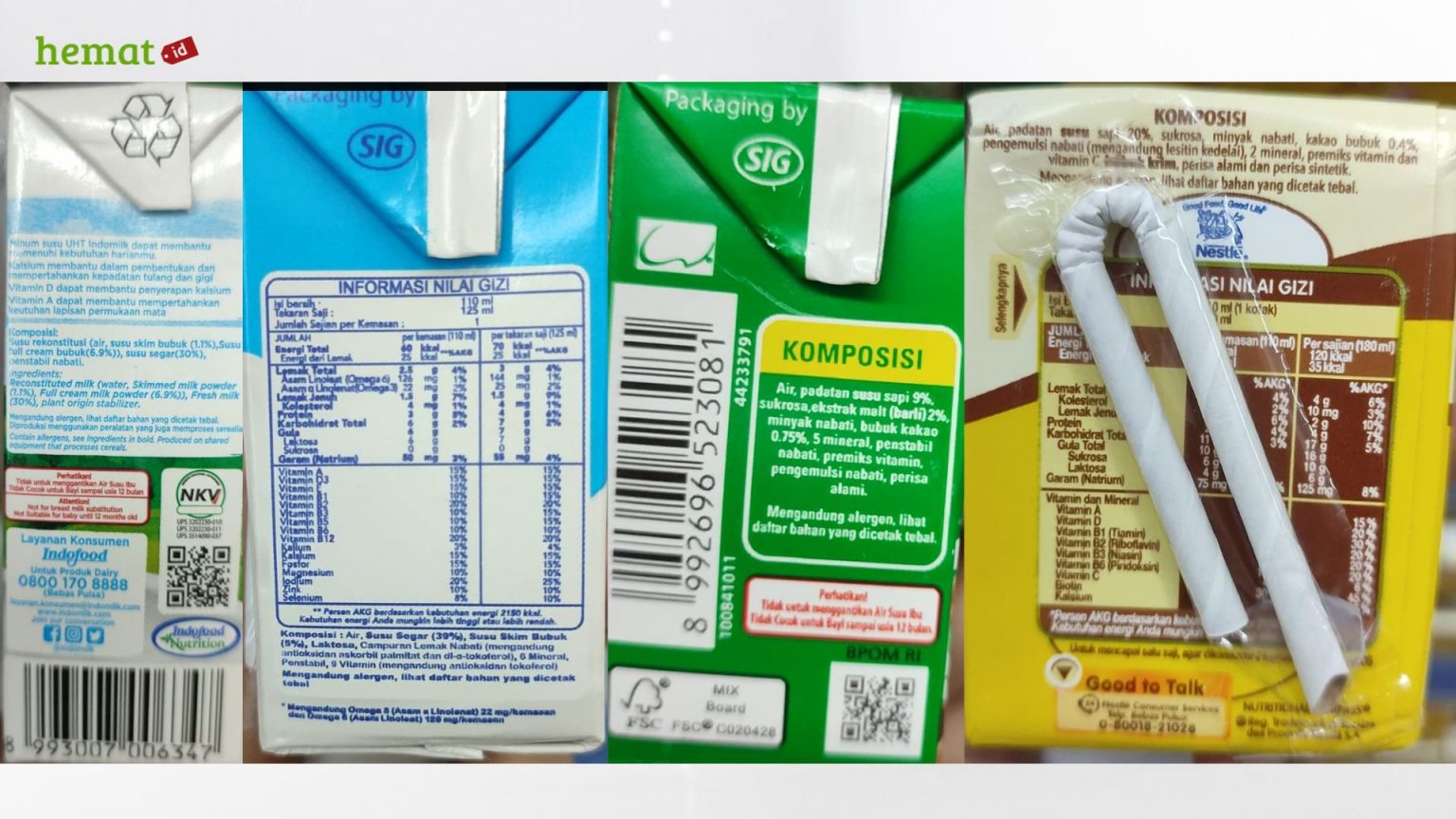 Perbandingan Susu UHT Ultra Milk, Ultra Mimi dan Greenfields : Mana ...