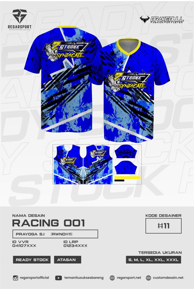 Produk Kaos racing lengan pendek