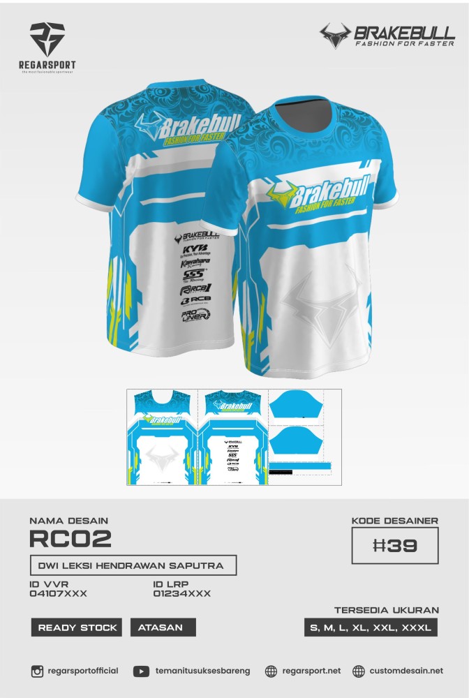 Produk Kaos racing lengan pendek pria