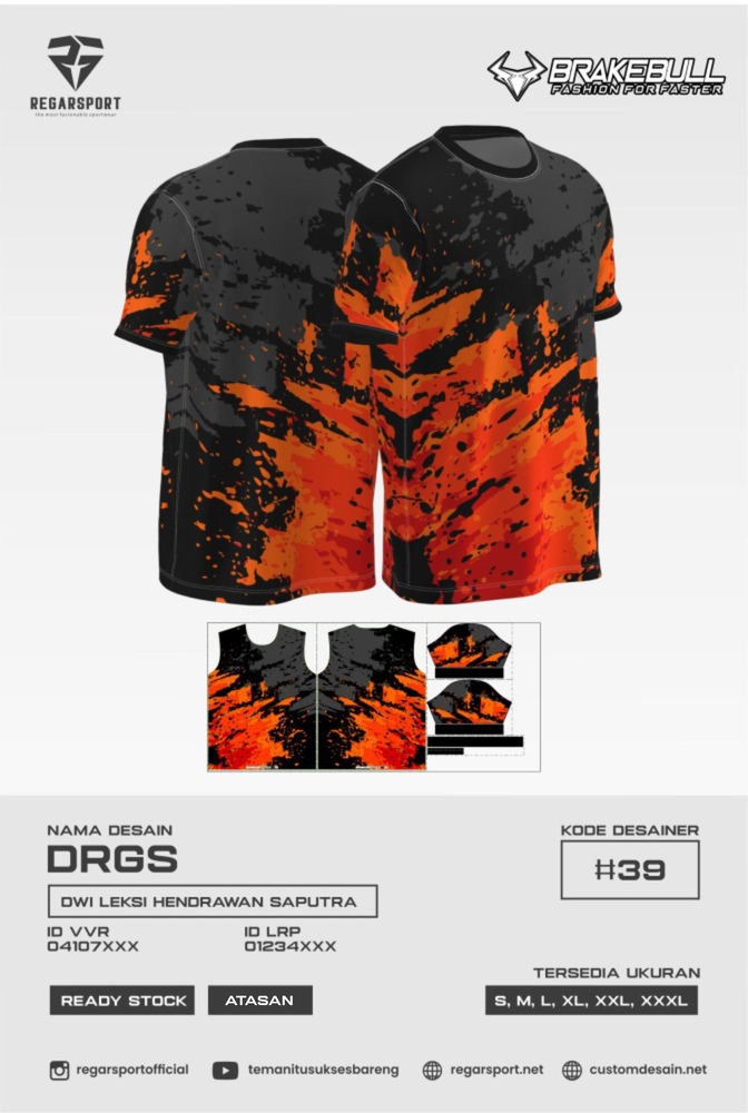 Produk Jersey racing, brakebull lengan pendek