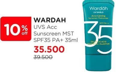 Harga Wardah UV Shield Acne Calming Sunscreen Serum SPF35 PA+++ 35 ml ...