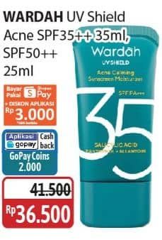 Harga Wardah UV Shield Acne Calming Sunscreen Serum SPF35 PA+++ 35 ml ...