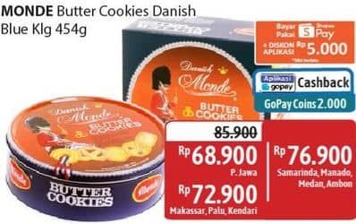 Harga Monde Butter Cookies 454 gr hari ini Minggu, 24 Mei 2026 04.07 WIB