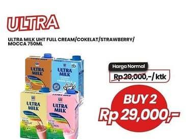 Harga Ultra Milk Susu UHT Full Cream 750 ml hari ini Minggu, 14 Jun ...