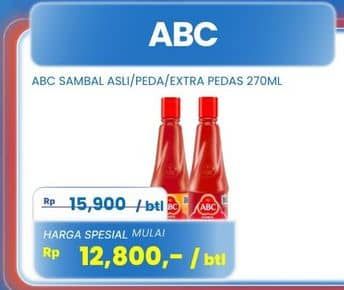 Harga ABC Sambal Asli 270 ml hari ini Kamis, 2 Jul 2026 07.03 WIB