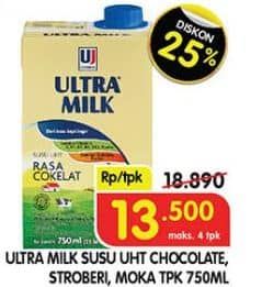 Harga Ultra Milk Susu UHT Full Cream 750 ml hari ini Minggu, 14 Jun ...