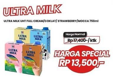 Harga Ultra Milk Susu UHT Full Cream 750 ml hari ini Minggu, 14 Jun ...