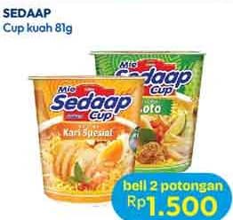 Harga Sedaap Mie Cup Soto 81 gr hari ini Sabtu, 20 Jun 2026 10.41 WIB