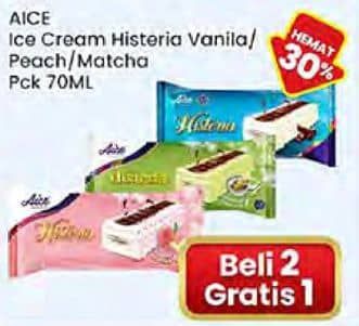 Promo Harga Aice Ice Cream Histeria Original Peach Matcha 70 Ml Es Krim ...